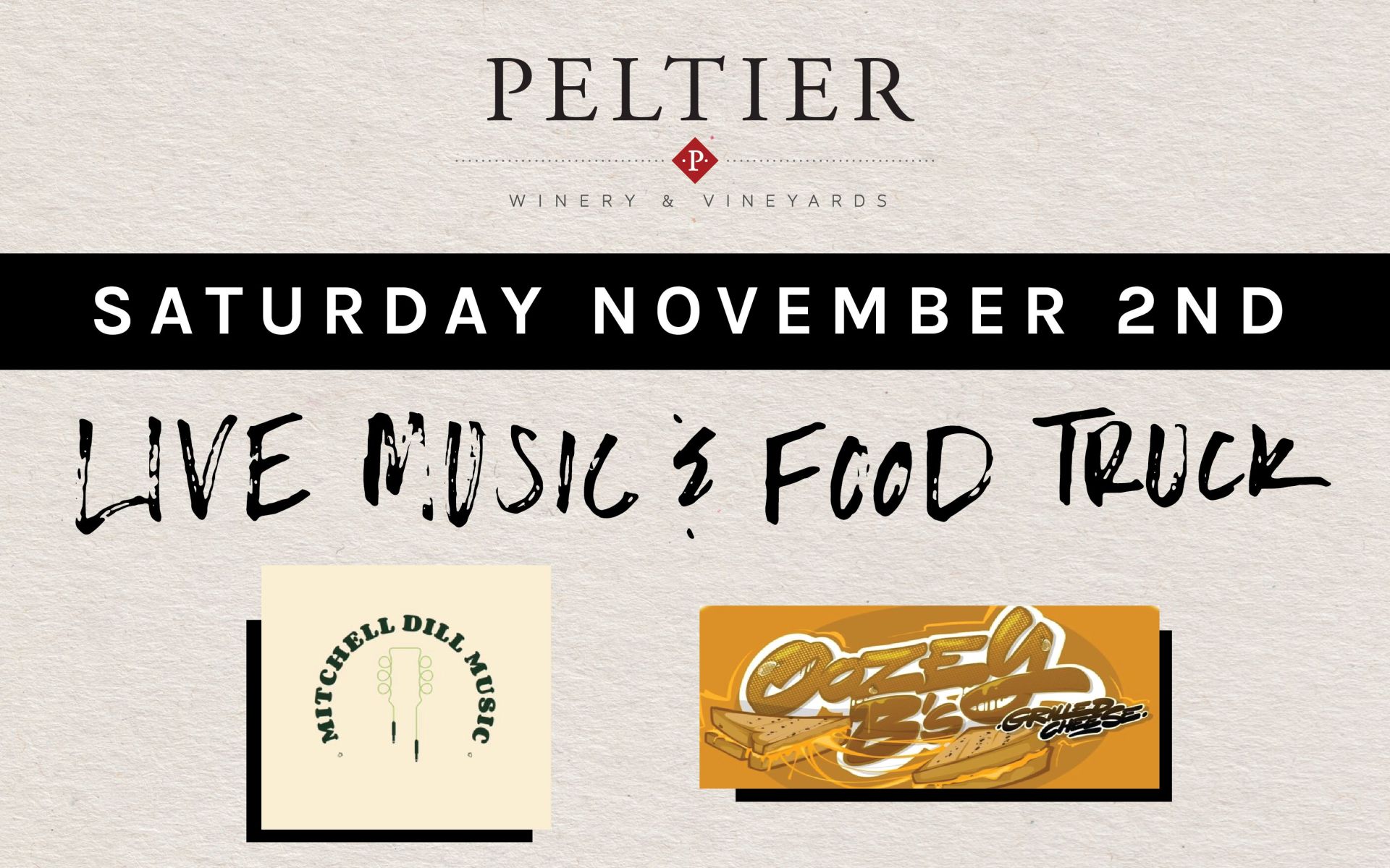 LIVE Music & Food Truck | November 2nd | 12pm - 5pm - Peltier Winery ...
